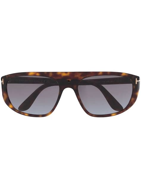 Tom Ford Eyewear Square Frame Sunglasses Brown Farfetch Uk
