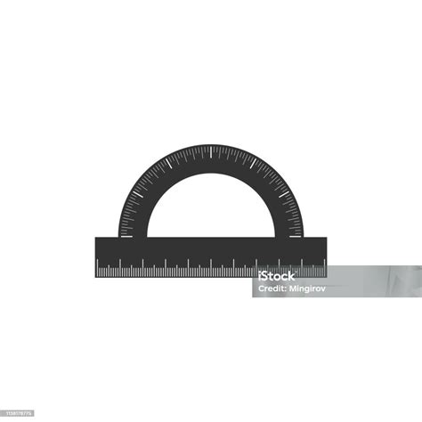 측정 각도 아이콘 분리를 위한 각도기 그리드 기울기 각도 측정기 측정 도구 기하학적 기호입니다 평면 디자인입니다 벡터 일러스트