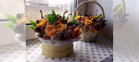 Съедобный букет в корзине сухофрукты орехи купить в Красноярске с доставкой Товары для дома и