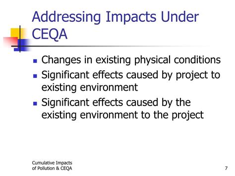 Ppt Addressing Cumulative Impacts Of Pollution A Ceqa Perspective Powerpoint Presentation