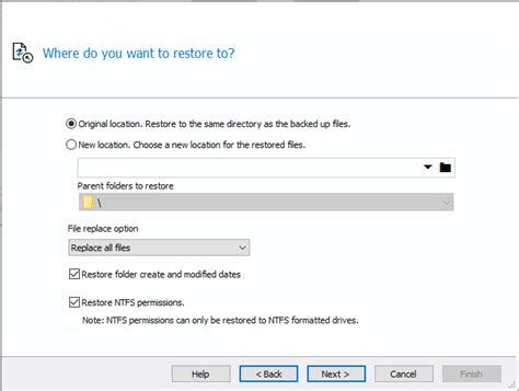 Restoring File And Folder Backups