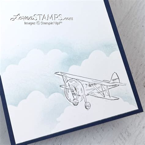 Easy Masking Trick For Plane And Simple Tag Front Card Stampin Up®s