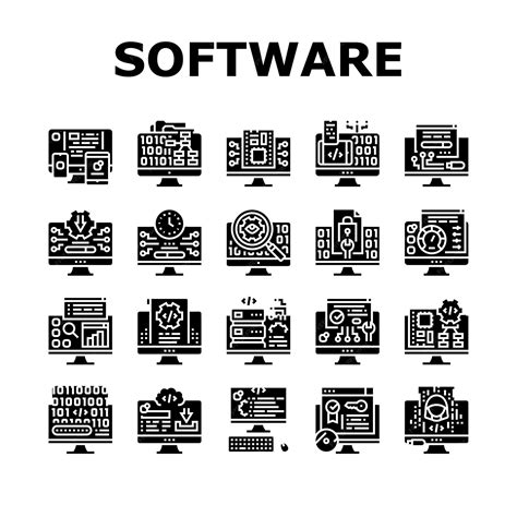 Premium Vector Software Program Development Icons Set Vector