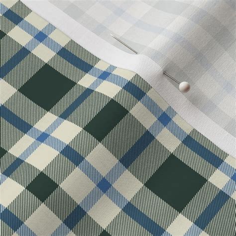 Gender Neutral Blue And Green Plaid Fabric Spoonflower