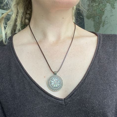 Double Sided Icelandic Compass Vegvisir Norse Jewelry Etsy