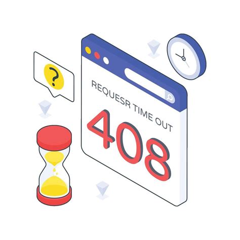 Request Timeout Isometric Colored Illustration 54706611 Vector Art At Vecteezy
