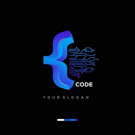 Logo Coding Vector Programmer Logo Icon Technology Symbol Code Logo