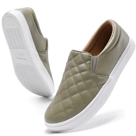 Stq Womens Comfort Flats Slip On Sneakers Platform Walking Shoes