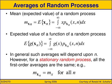 Ppt Ece4270 Fundamentals Of Dsp Lecture 8 Discrete Time Random Signals I Powerpoint