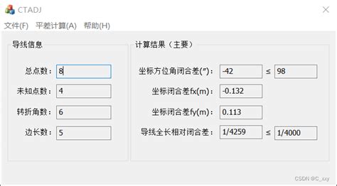 【测绘程序设计】——附合导线近似平差 附合导线平差程序设计 csdn博客