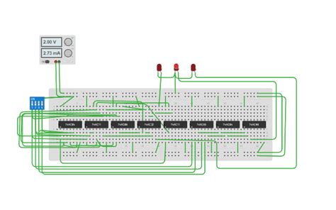 Circuit Design 2 Bit Comparator Tinkercad