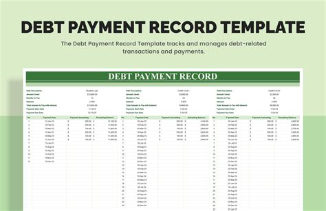 Editable Debt Templates In Excel To Download