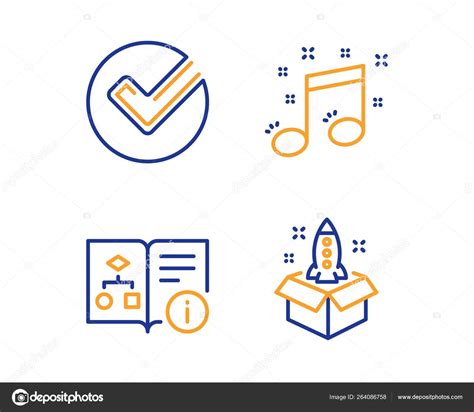 Verify Technical Algorithm Musical Note Icons Simple Set Startup Sign