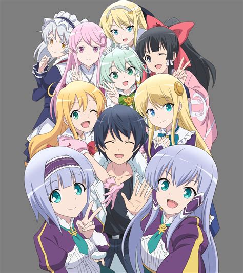 Isekai Wa Smartphone To Tomo Ni Elze Silhoueska Hildegard Minas Restia Kokonoe Yae Leen Isekai
