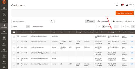 Improved Customer Grids Magento 2 Extension Last Logged In Column To Customer Grid Redchamps