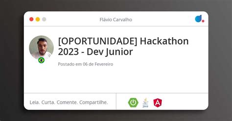 OPORTUNIDADE Hackathon 2023 Dev Junior