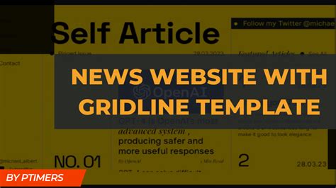 News Website Using Css Gridline Template