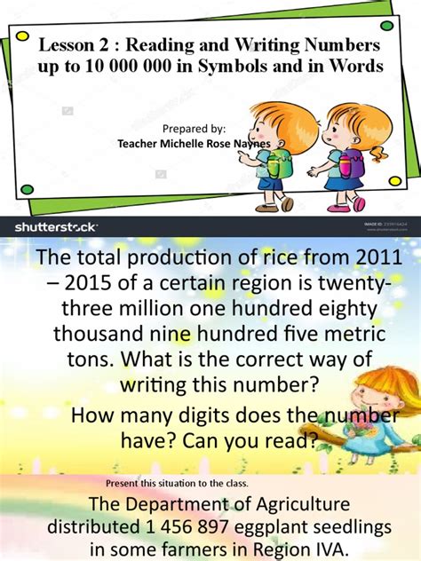 Read And Write Numbers Up To 10 000 000 In Symbols And In Words Pdf Notation