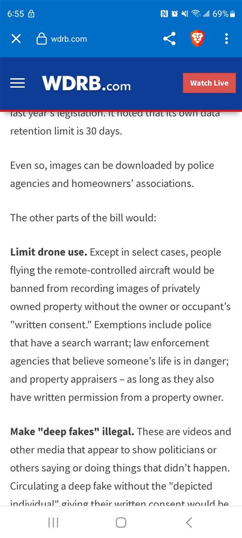 Possible New Privacy Law Ky Rdrones