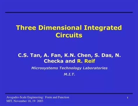 PPT Three Dimensional Integrated Circuits PowerPoint Presentation Free Download ID 1050944