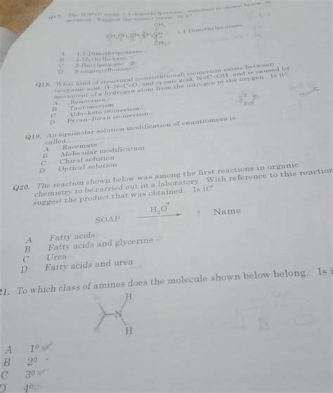 Q17 The Iupac Name 11 Dimethylpentane Studyx