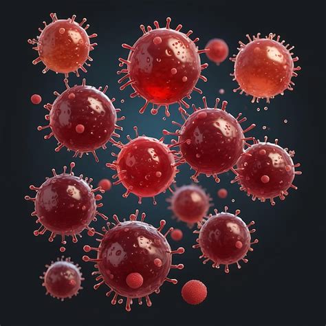 Premium Photo Science Laboratory Research And Development Concept Molecule Model Virus Cells