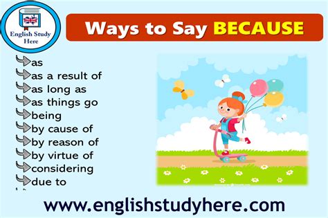 27 Ways To Say Because In English English Study Here