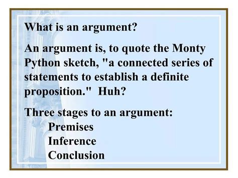 Ppt What Is An Argument An Argument Is To Quote The Monty Python
