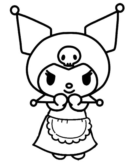 Kuromi Normal Para Colorear Imprimir E Dibujar Coloringlib