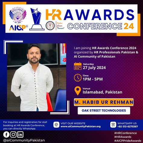 Habib Ur Rehman On Linkedin Hrawards Hrconference Aicp