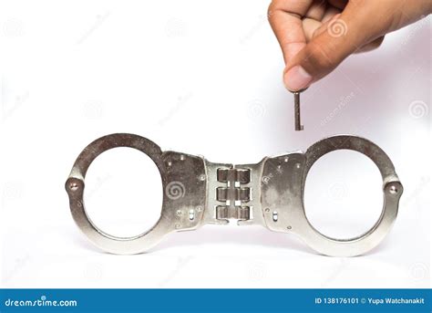 Handcuff With Key Stock Image Image Of Background Iron 138176101