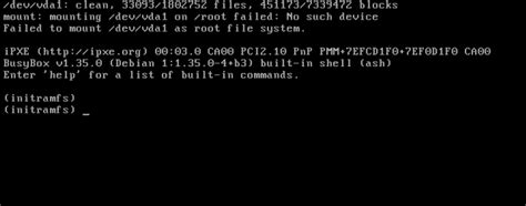 How To Fix Busybox Initramfs Error On Boot Debian Greencloud Documentation