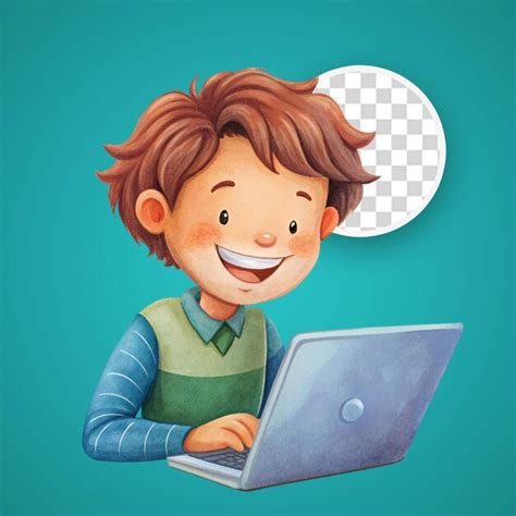 D Render Character Of A Man Hands Typing Keyboard On Laptop Computer Isolated Premium AI