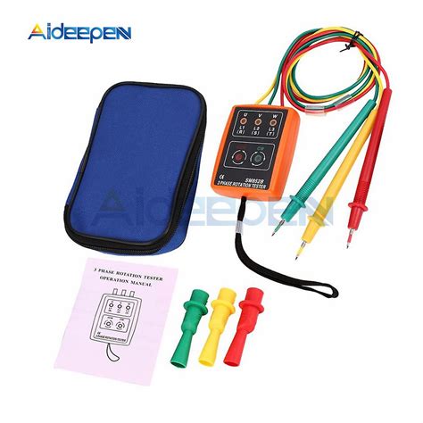 Ac 60v 600v Sm852b 3 Phase Rotation Tester Digital Phase Indicator