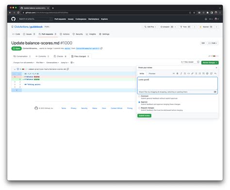 Reviewing Pull Requests Civicactions Guidebook