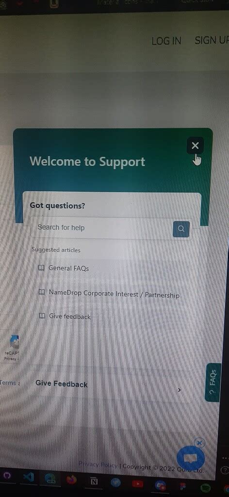 is there any way to listen to widget close button event app platform