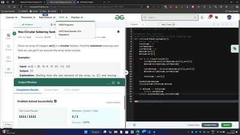 Gfg160 Geekstreak2025 Datastructures Python Kadanealgorithm