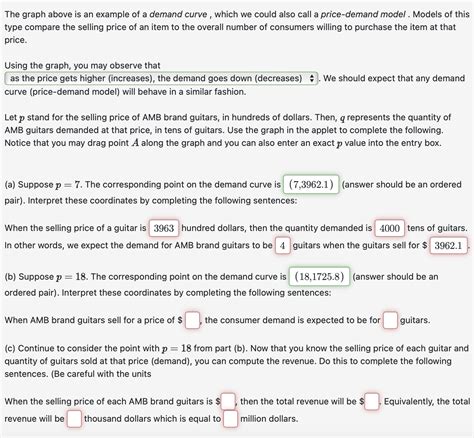 The Graph Above Is An Example Of A Demand Curve Chegg Com