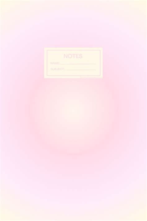 Notebook Cover With Aesthetic Pastel Gradient Artofit