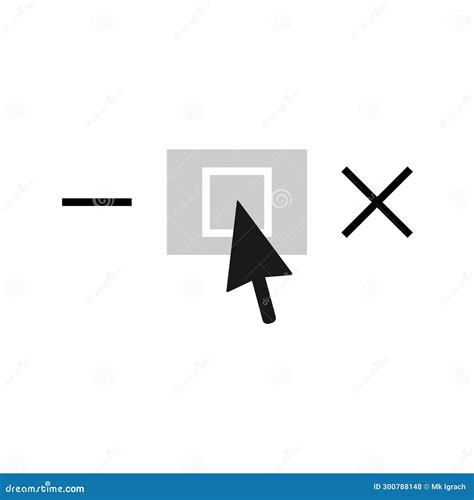 Cursor On Minimize In Square Icon Vector Illustration CartoonDealer Com