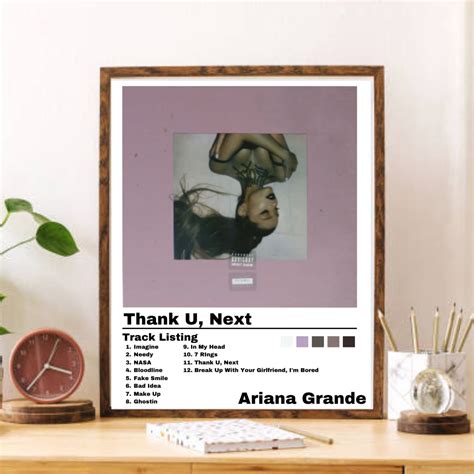 Ariana Grande Thank U Next Album Cover Music Print Album Print Etsy
