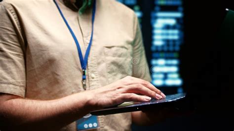 System Administrator Checking Cluster Computer Service Stock Image Image Of Cluster Computer