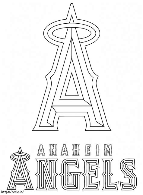 Los Angeles Angels Of Anaheim Logo Coloring Page