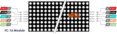 Diyables Pantalla De Matriz De Puntos Fc16 4 En 1 32 X 4 Led Para Arduino Esp32 Esp8266