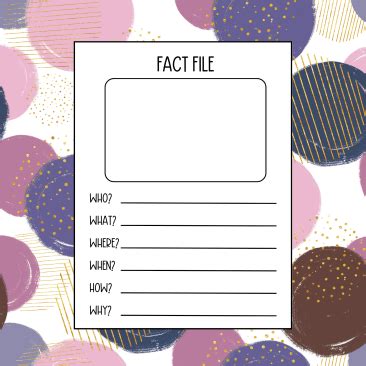 Mash Themes Fact File Template