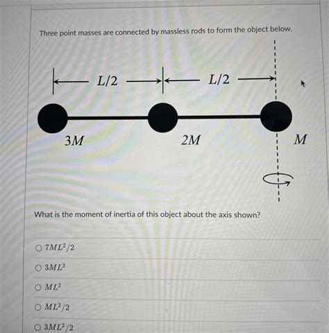 Solved Three Point Masses Are Connected By Massless Rods To