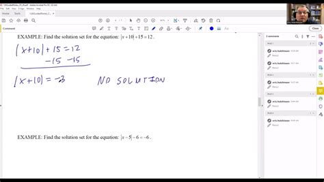 Solve Absolute Value Equations With No Solutions One Solution Two Solutions Youtube