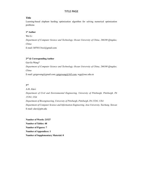 Pdf Learning Based Elephant Herding Optimization Algorithm For