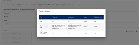 Support Viewing Metadata Revisions Issue 705 EasyDynamics Oscal
