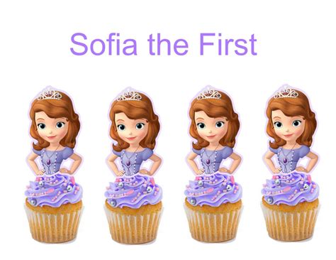 Sofia The First Cupcake Toppers